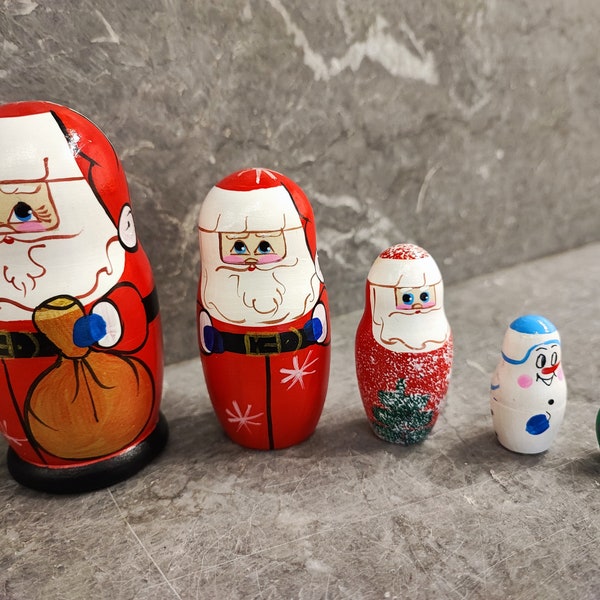 Santa Nesting Dolls - Etsy