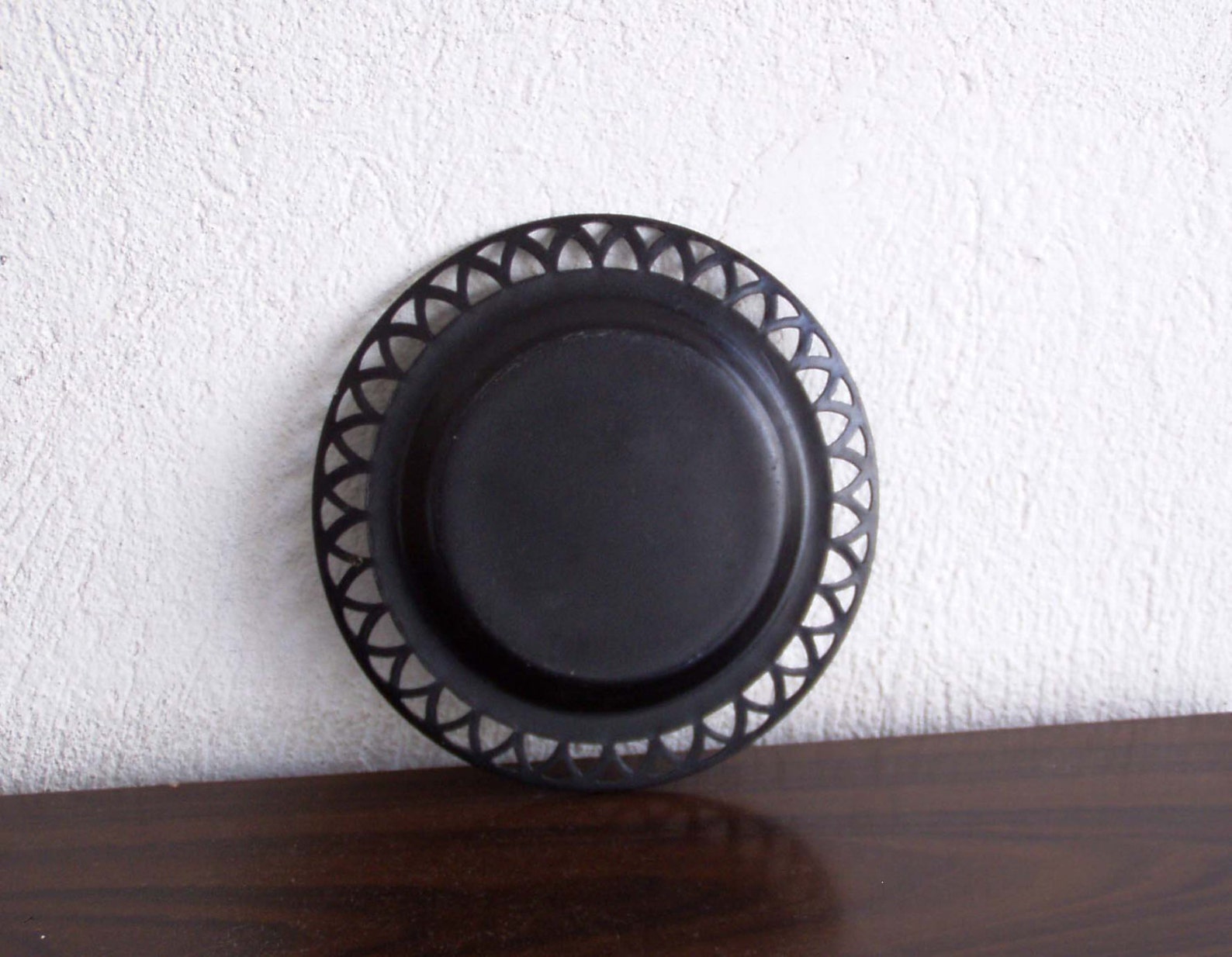Vintage Metal Plate With Folk Art Flower Bouquetblack Metal - Etsy