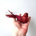 Red Bird Ornament, Red Bird Figure With Long Tail and Sequined Body ...