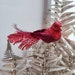 Red Bird Ornament, Red Bird Figure With Long Tail and Sequined Body ...