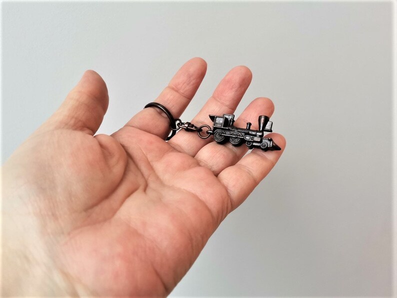 Vintage Locomotive Key Ring Brass-copper Oxidised Locomotive | Etsy