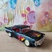 Black Car Toy, Vintage Chevy Car Toy, Flames Decorated Car Miniature ...