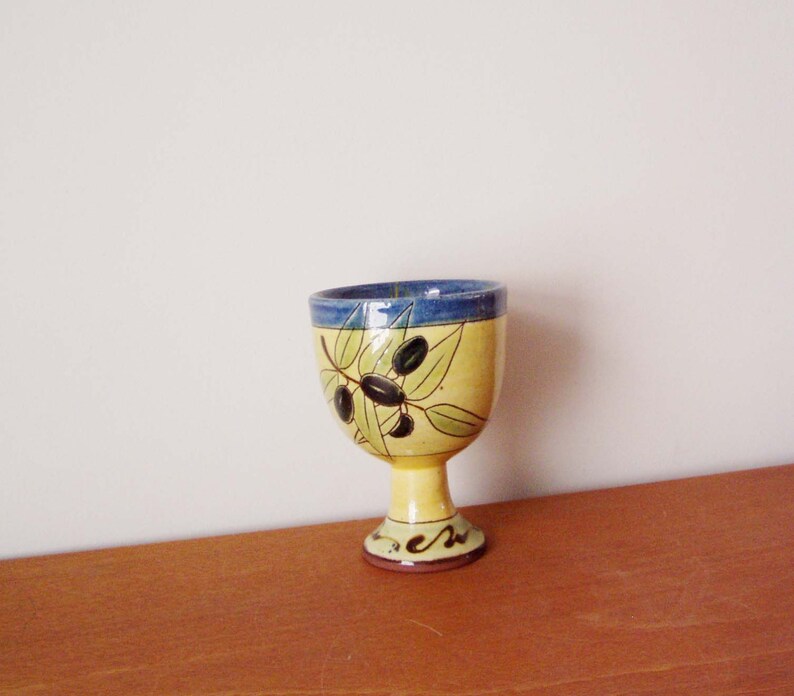 Vintage Ceramic Goblet Greek Earthenware Ceramic Goblet - Etsy