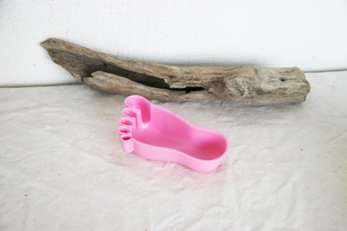 Pink Foot Mold, Vintage Plastic Mold of Foot Toy for Playing in the ...