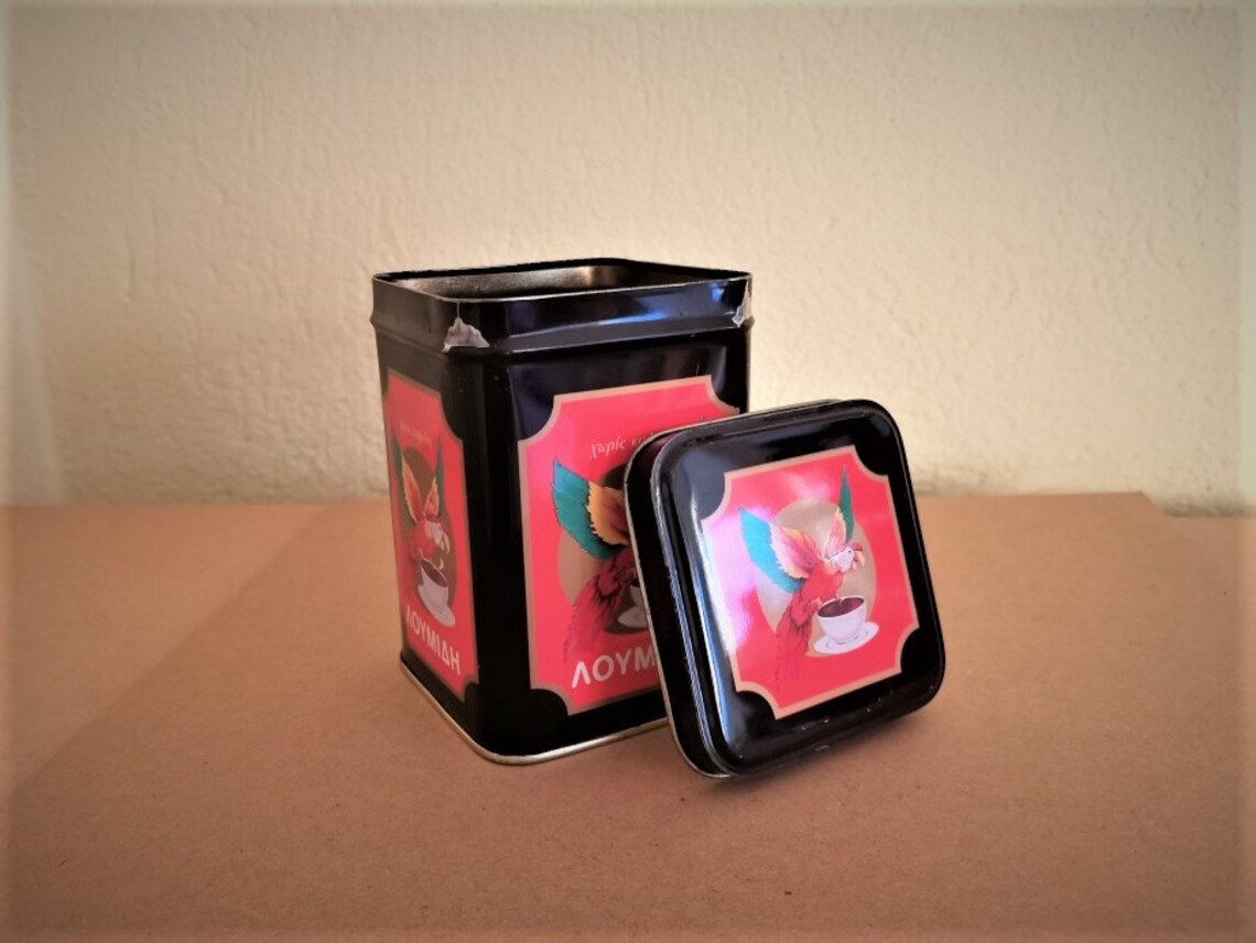 Vintage Tin Box Vintage Tin Coffee Box for Greek Coffee - Etsy