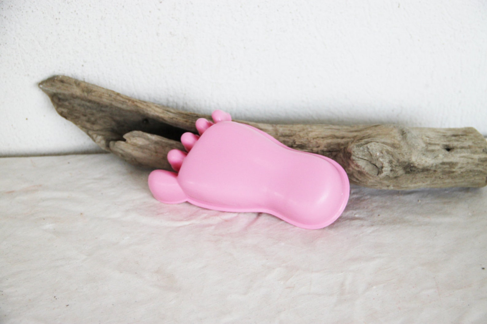 Pink Foot Mold, Vintage Plastic Mold of Foot Toy for Playing in the ...
