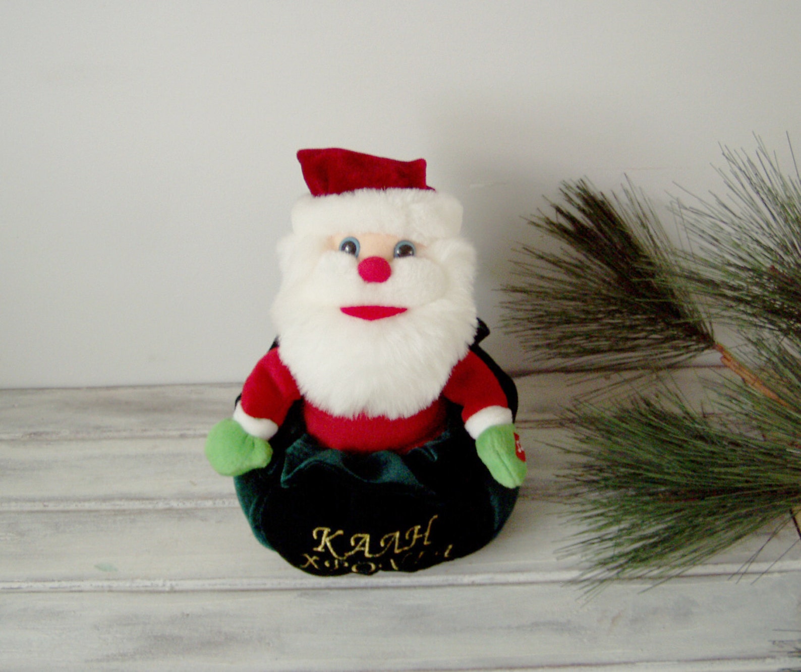 Santa Plush Toy Vintage Plush Santa Claus Stuffed Toy - Etsy