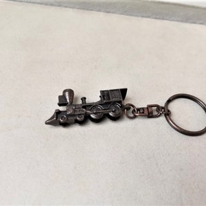 Vintage Locomotive Key Ring Brass-copper Oxidised Locomotive | Etsy