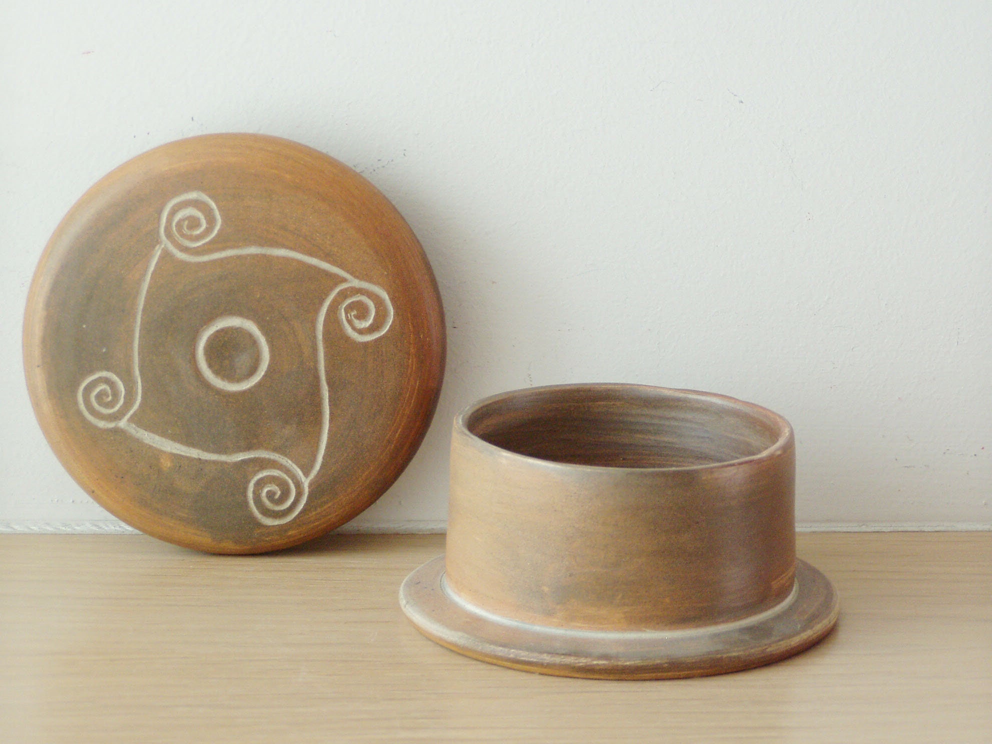 Vintage Ceramic Box, Ancient Greek Style Ceramic Jar, Round Ceramic ...