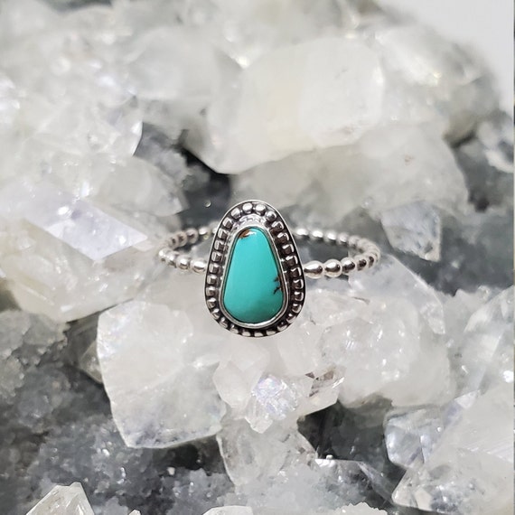 Turquoise Ring Real Turquoise Ring Silver Handmade Ring | Etsy