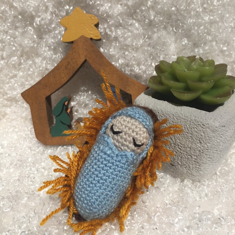 Amigurumi Baby Jesus Crochet Pattern / Christmas Crochet Manger Scene ...