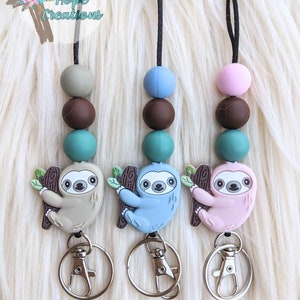 Beaded Sloth Lanyard - Etsy