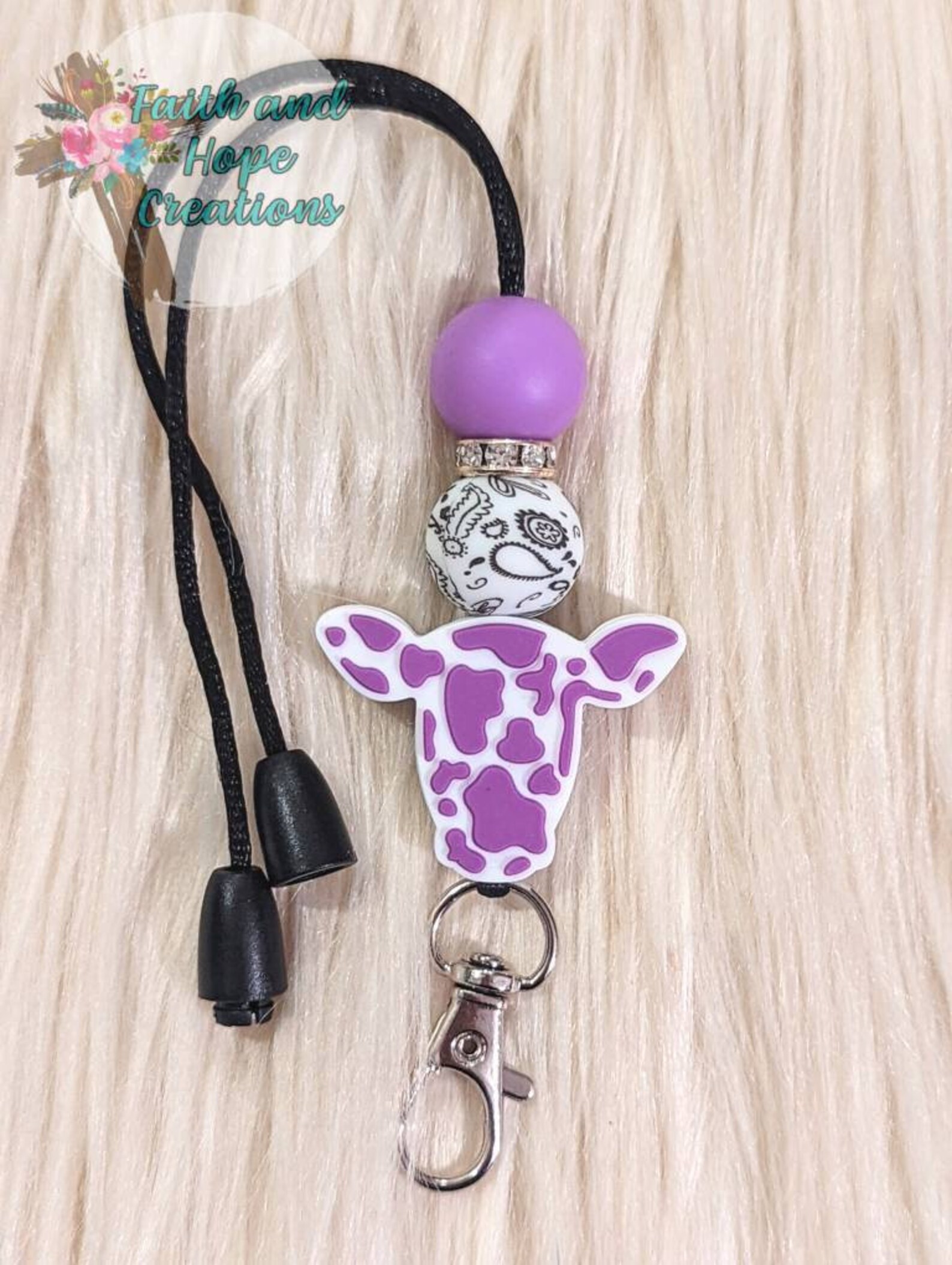 Beaded Cow Freshie Lanyard Freshie Hanger Car Charm Car - Etsy