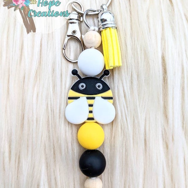 Bumble Bee Keychain - Etsy