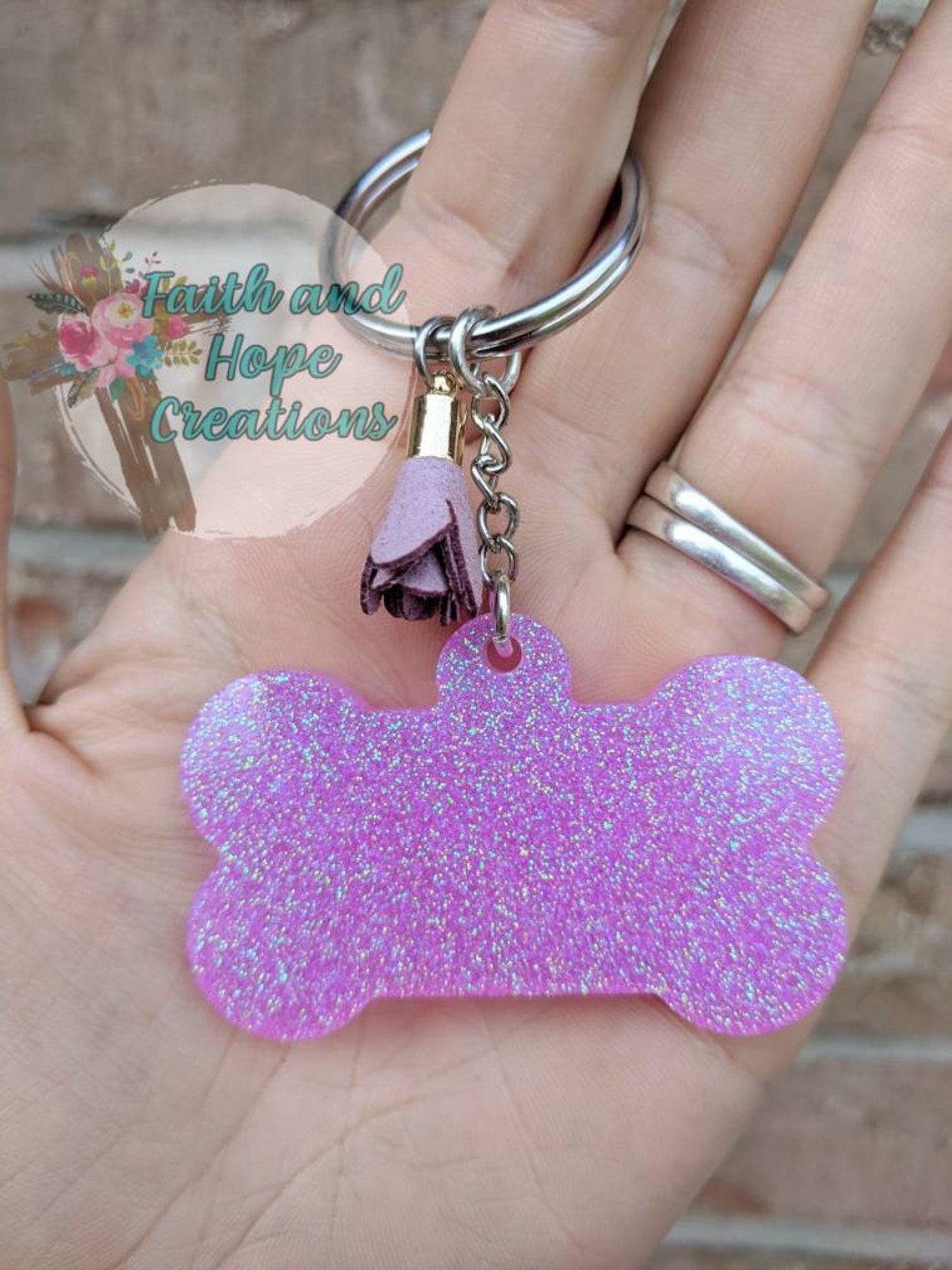 Dog bone keychain | Etsy