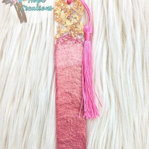 Resin Gold Flake Book Mark, Custom Bookmark, Bookmark With Tassel ...