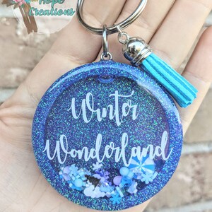 Winter Wonderland Shaker Keychain - Etsy