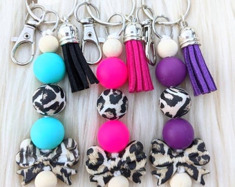 Beaded Bow Keychain - Etsy