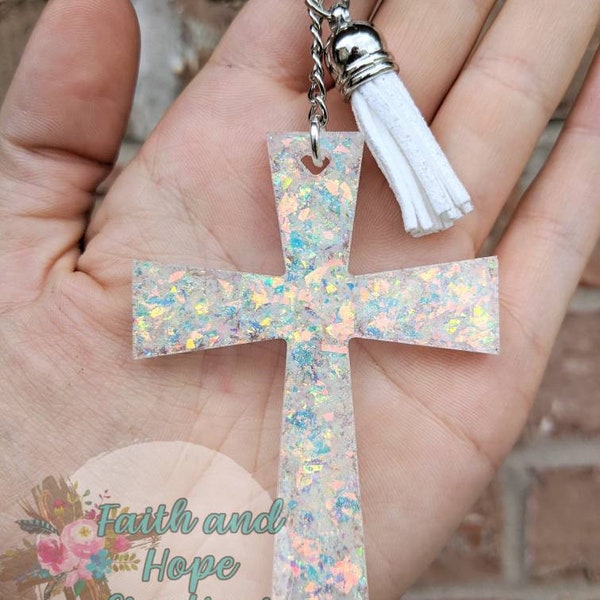 Cross Keychain - Etsy