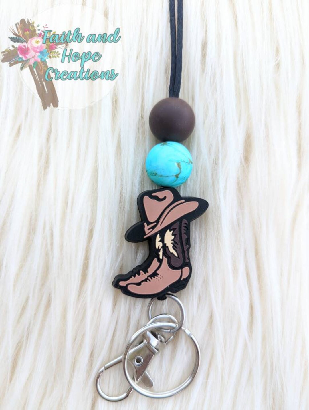 Beaded Cowboy Boots and Hat Lanyard - Etsy
