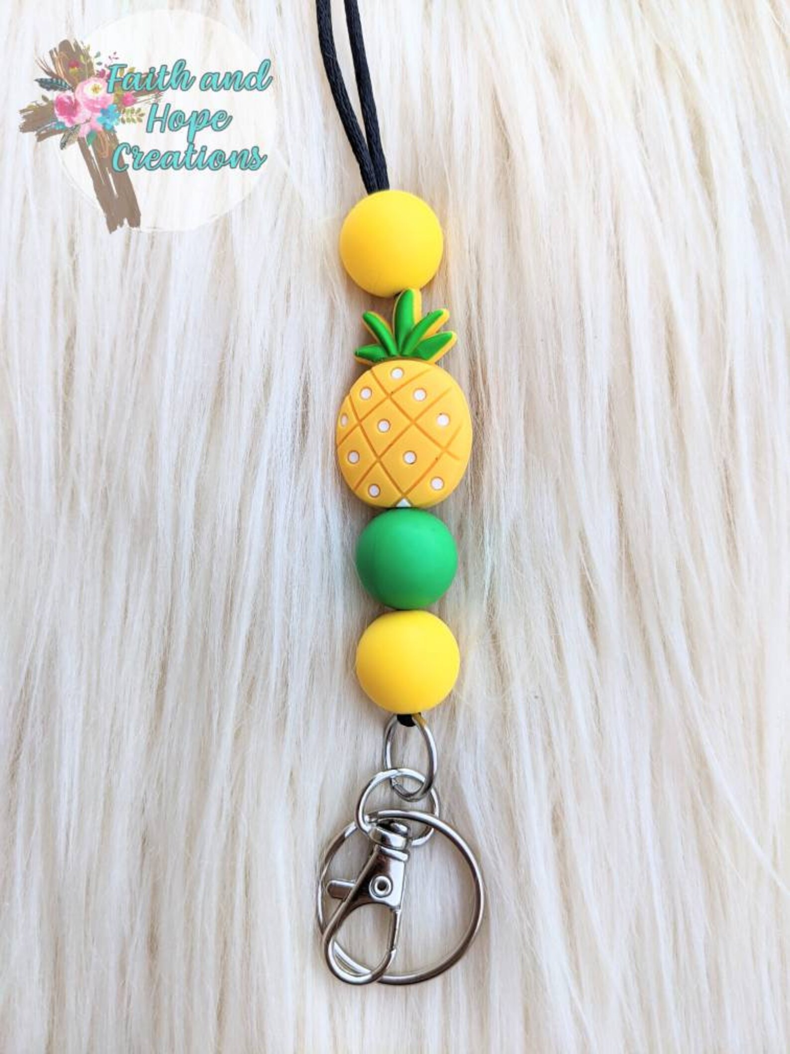 Beaded Pineapple Lanyard - Etsy