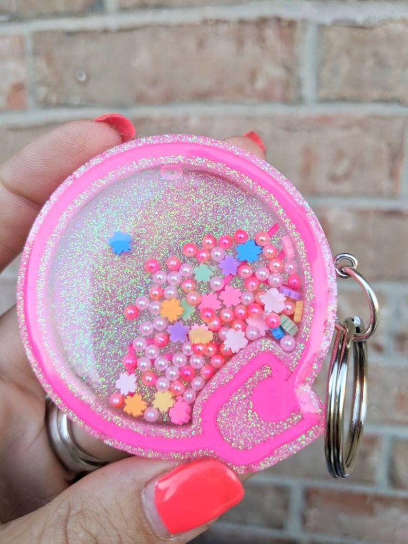 Pink Scrub Top Shaker Keychain - Etsy