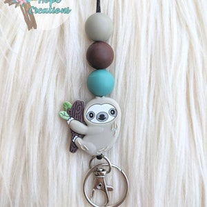Beaded Sloth Lanyard - Etsy