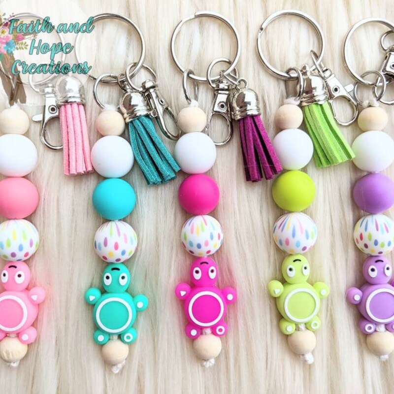 Beaded Turtle Keychain - Etsy