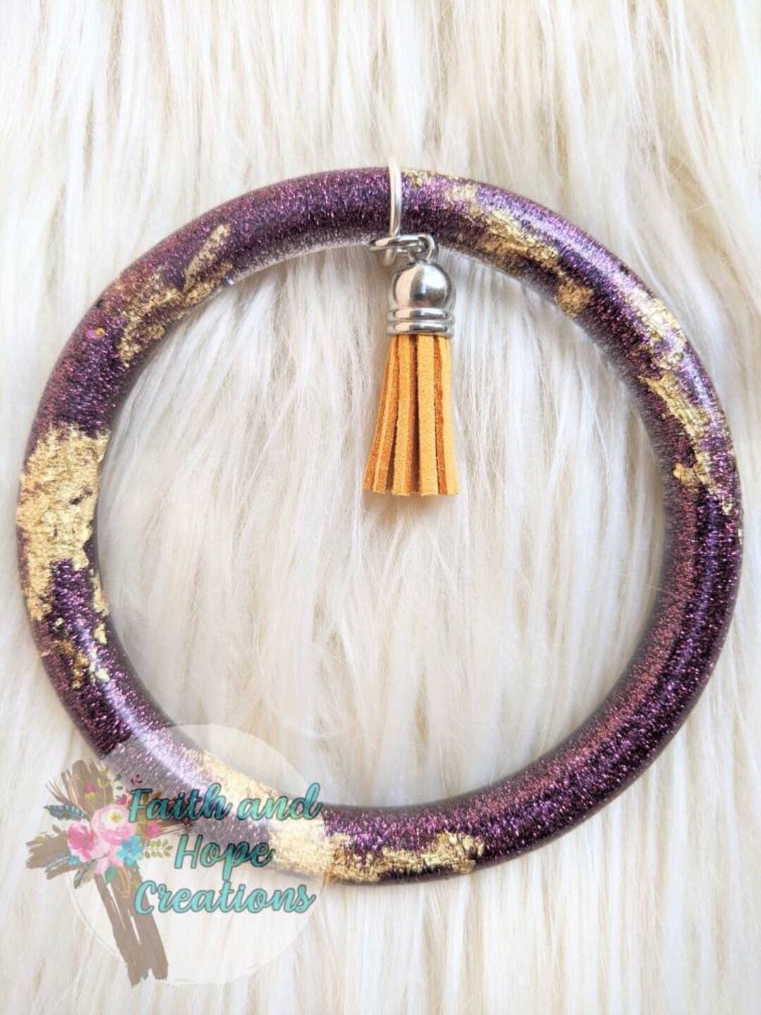 Glitter Keychain Bangle, Keychain Bracelet, Bangle Key Ring, Gifts for ...