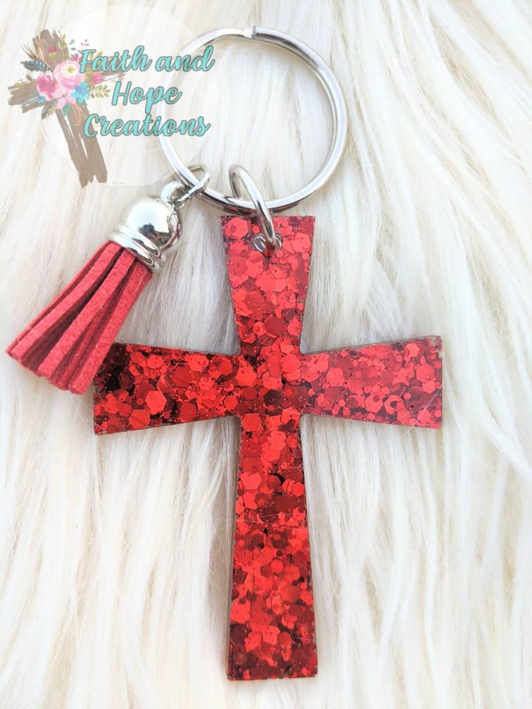 Red Cross Keychain - Etsy