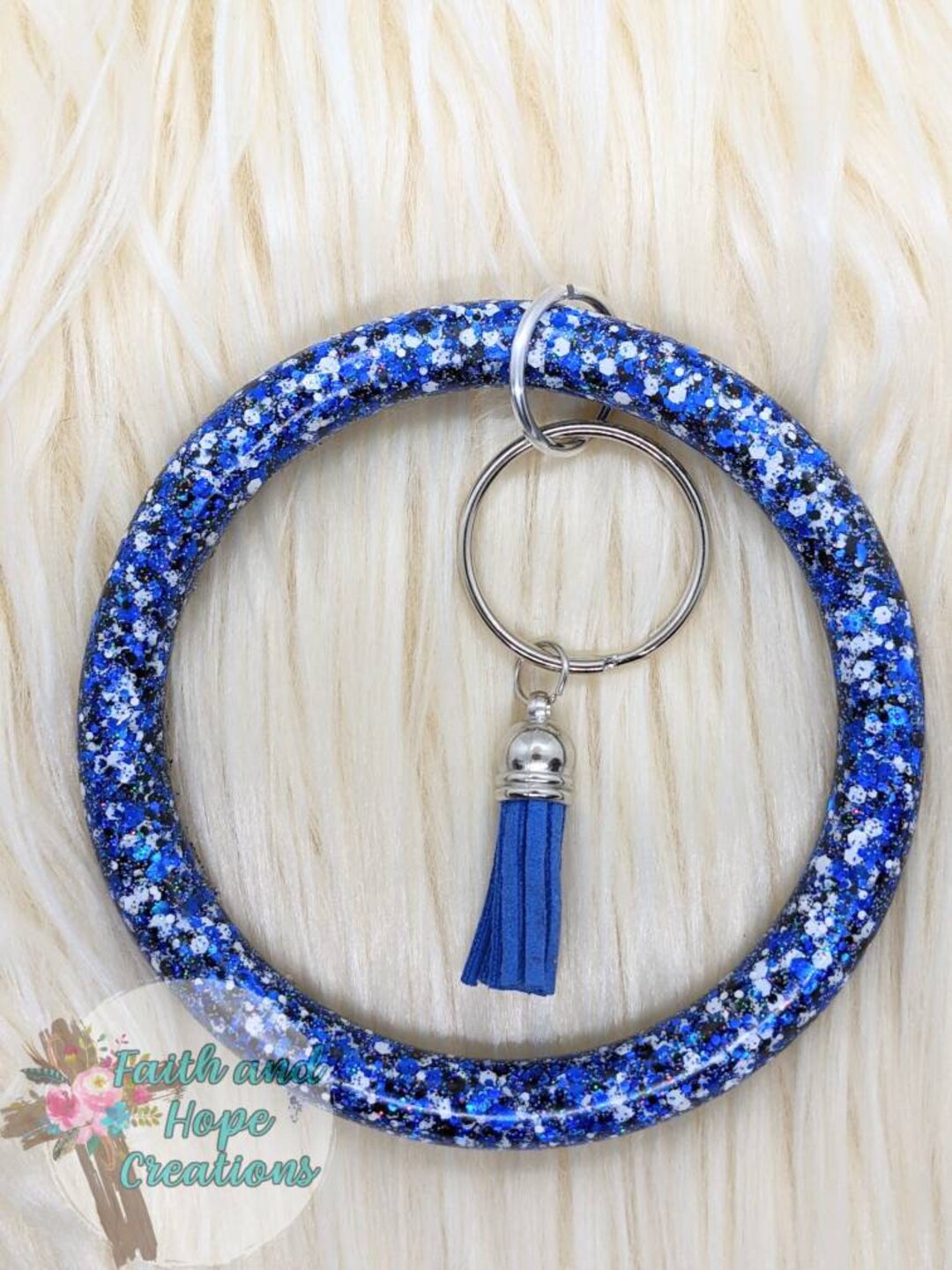 Glitter Keychain Bangle Keychain Bracelet Bangle Key Ring - Etsy