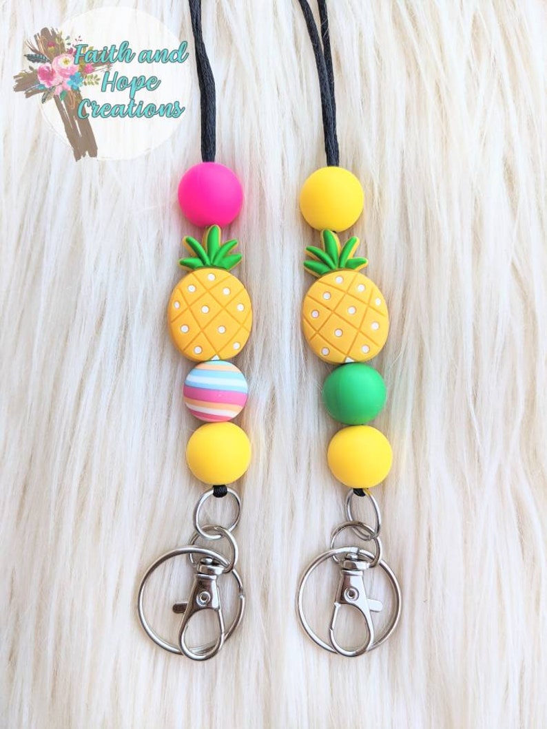 Beaded Pineapple Lanyard - Etsy
