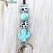Beaded Cow Print Cactus Lanyard - Etsy