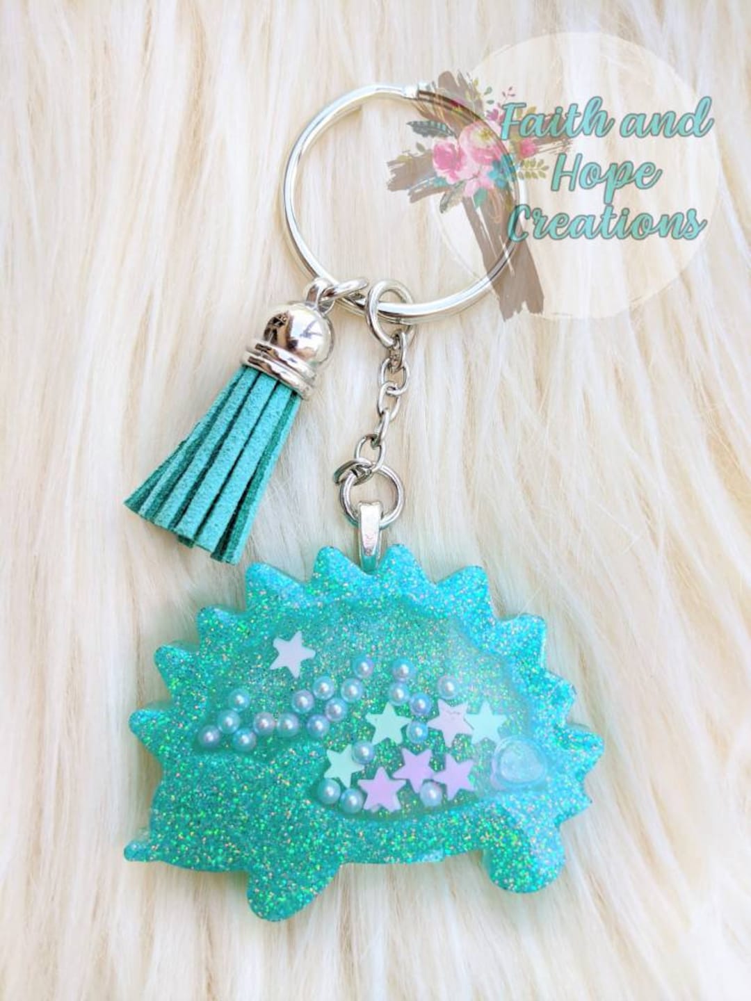 Hedgehog Shaker Keychain - Etsy