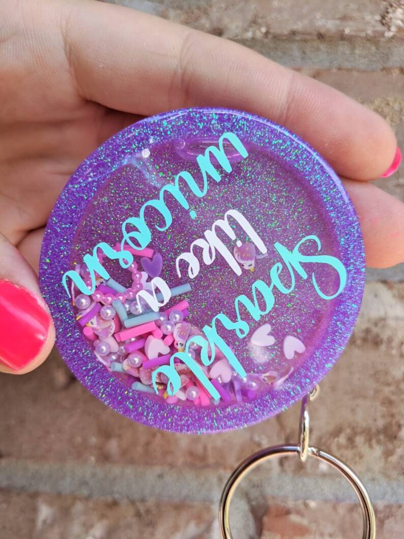 Sparkle Like a Unicorn Shaker Keychain - Etsy