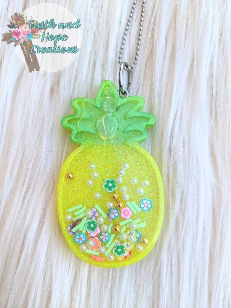 Pineapple Suncatcher Keychain - Etsy