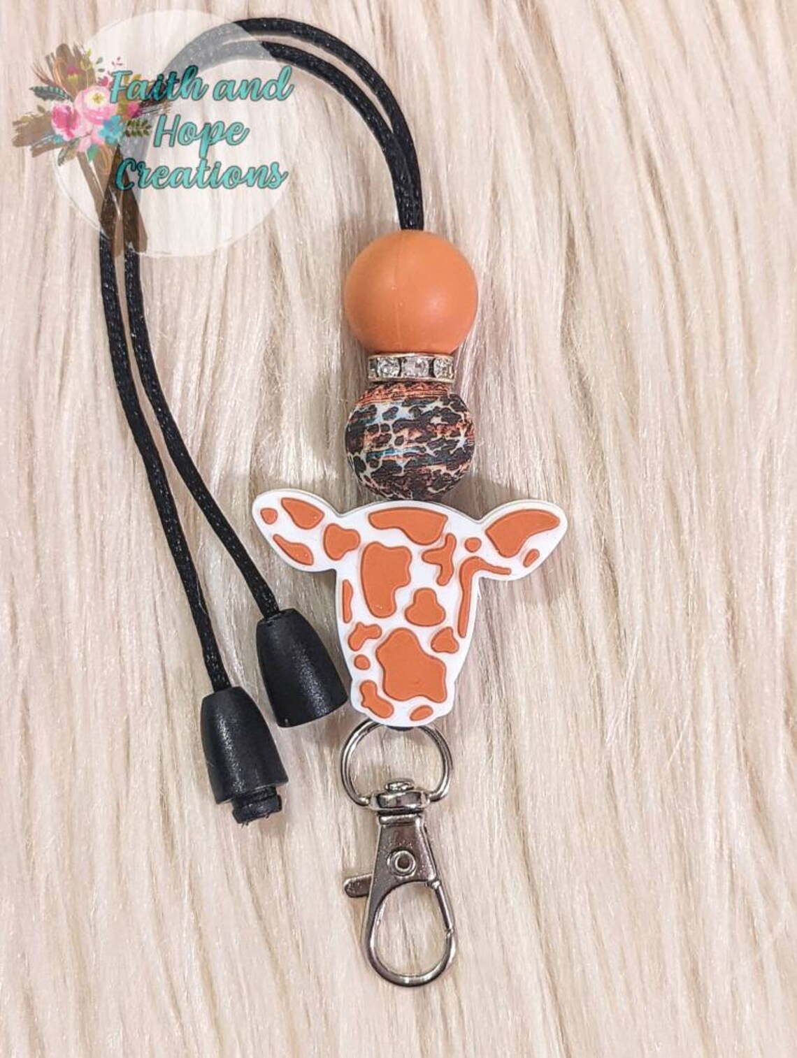 Beaded Cow Freshie Lanyard Freshie Hanger Car Charm Car - Etsy