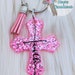 Pink Faith Cross Keychain - Etsy