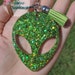 Alien Head Glitter Keychain - Etsy