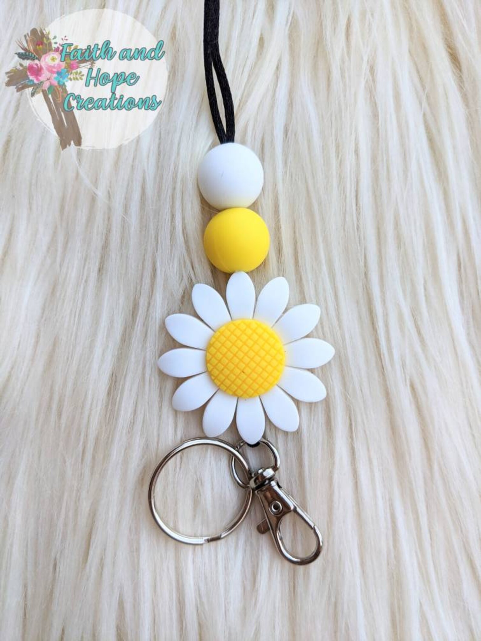 Sunflower/daisy Inspired Lanyard | Etsy