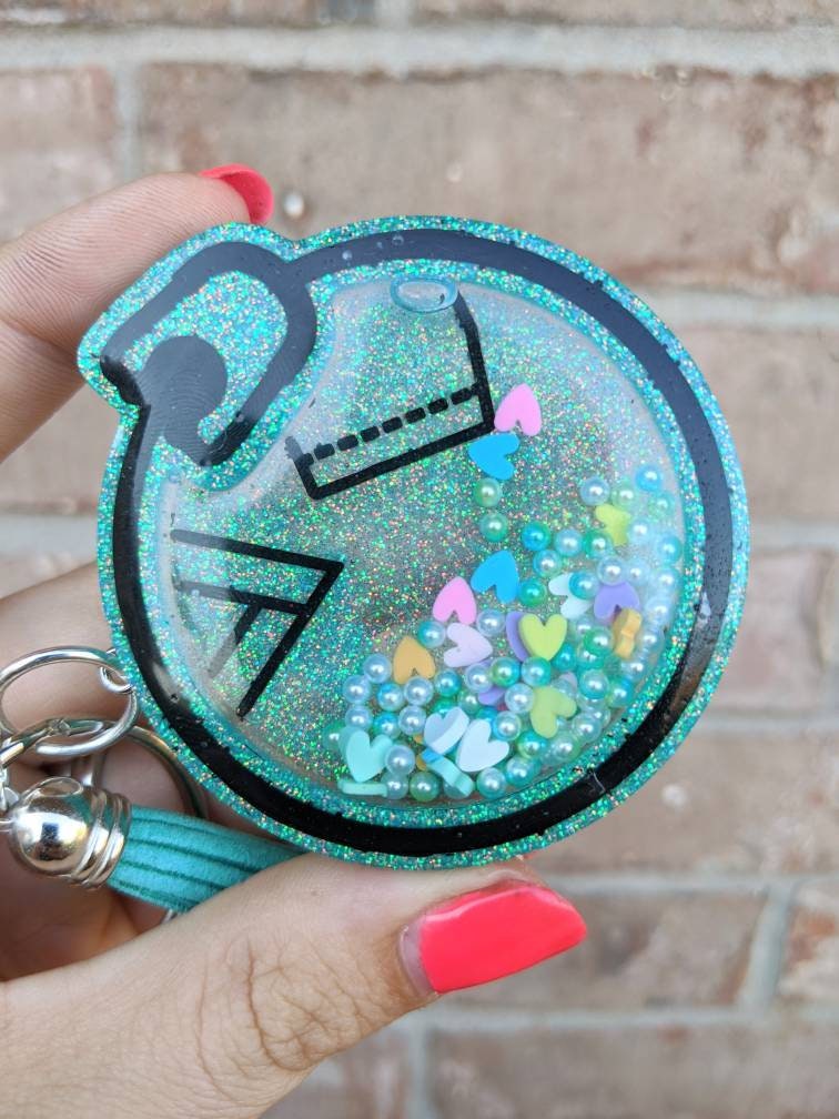 Turquoise Scrub Top Shaker Keychain | Etsy