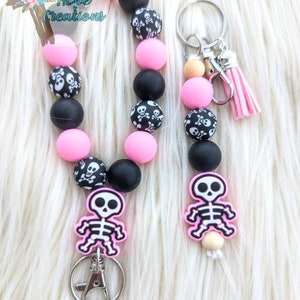 Beaded Skeleton Keychain - Etsy
