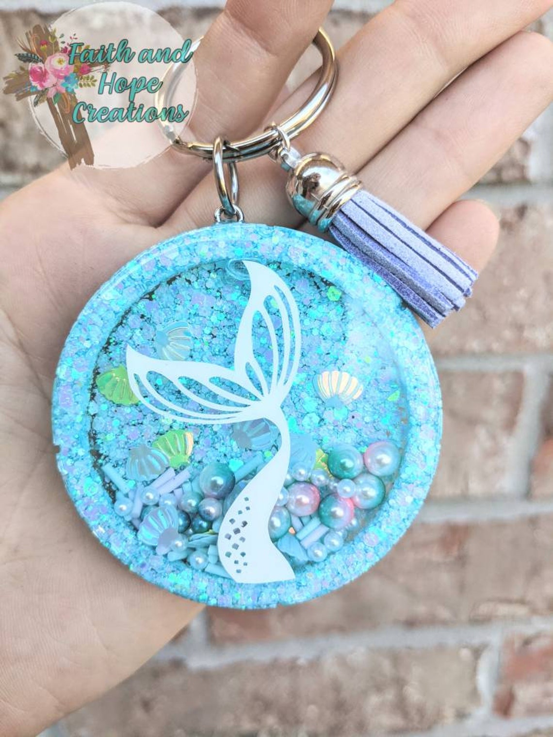 Mermaid Tail Shaker Keychain - Etsy