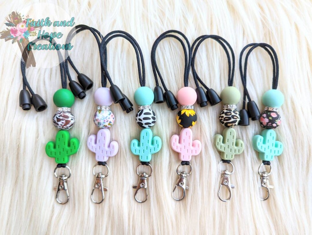 Beaded Cactus Freshie Lanyard, Freshie Hanger, Car Charm, Car ...