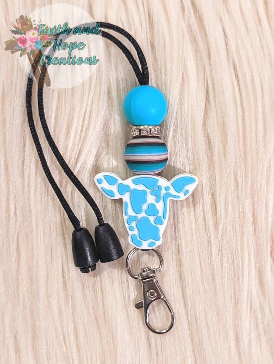 Beaded Cow Freshie Lanyard Freshie Hanger Car Charm Car - Etsy