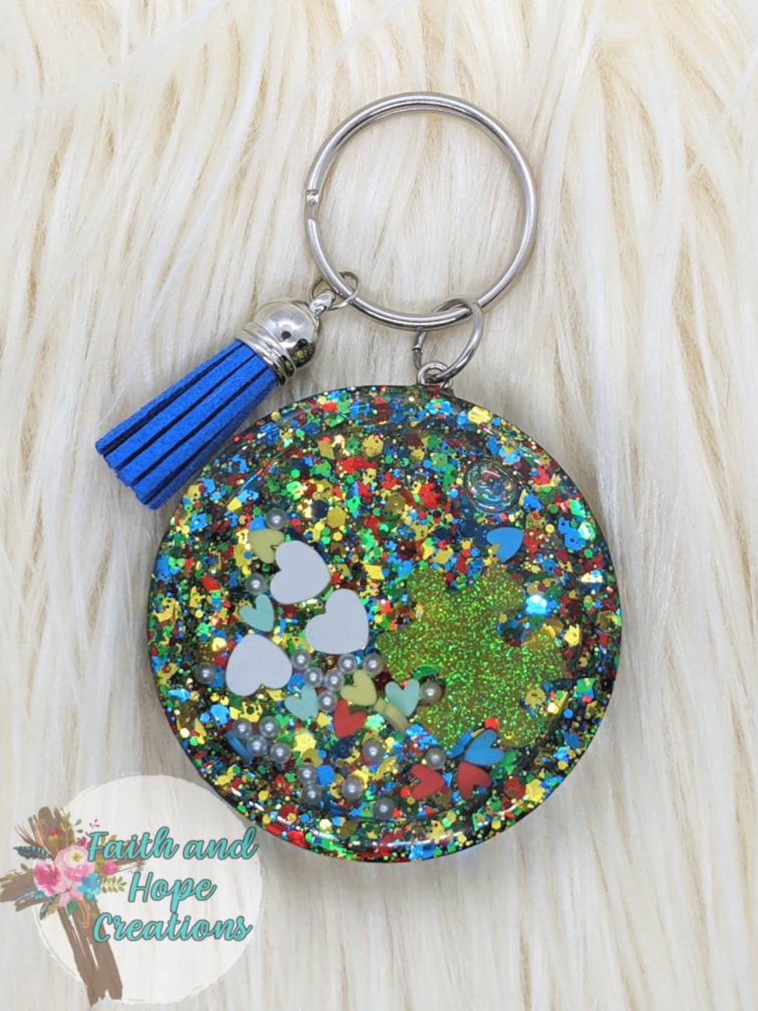 Autism Awareness Shaker Keychain - Etsy