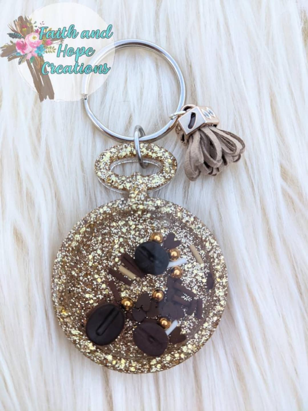 Coffee Bean Shaker Keychain - Etsy