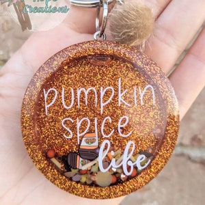 Pumpkin Spice Inspired Shaker Keychain - Etsy
