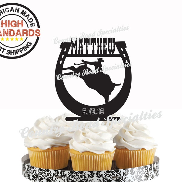 Bull Riding Cake Topper - Etsy