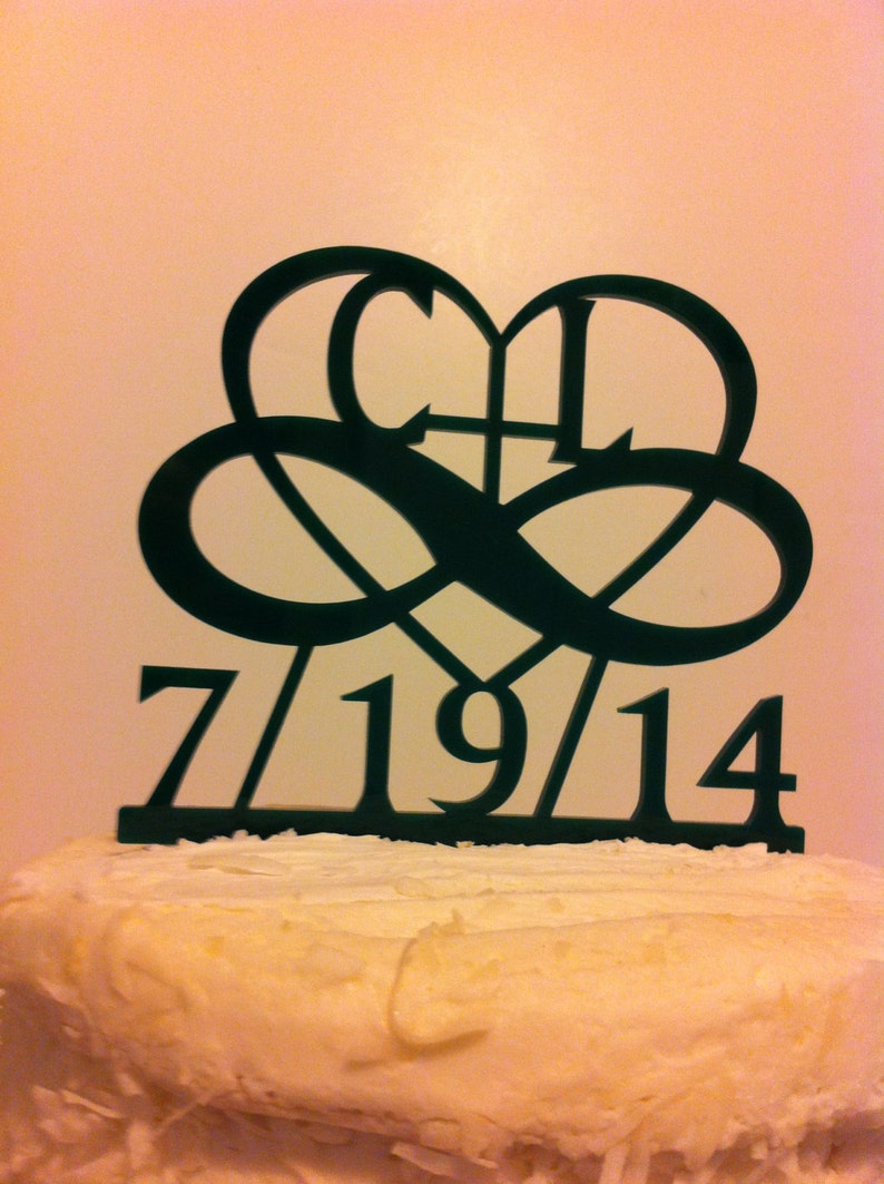 Acrylic Personalized Monogram Infinity Initials and Heart - Etsy